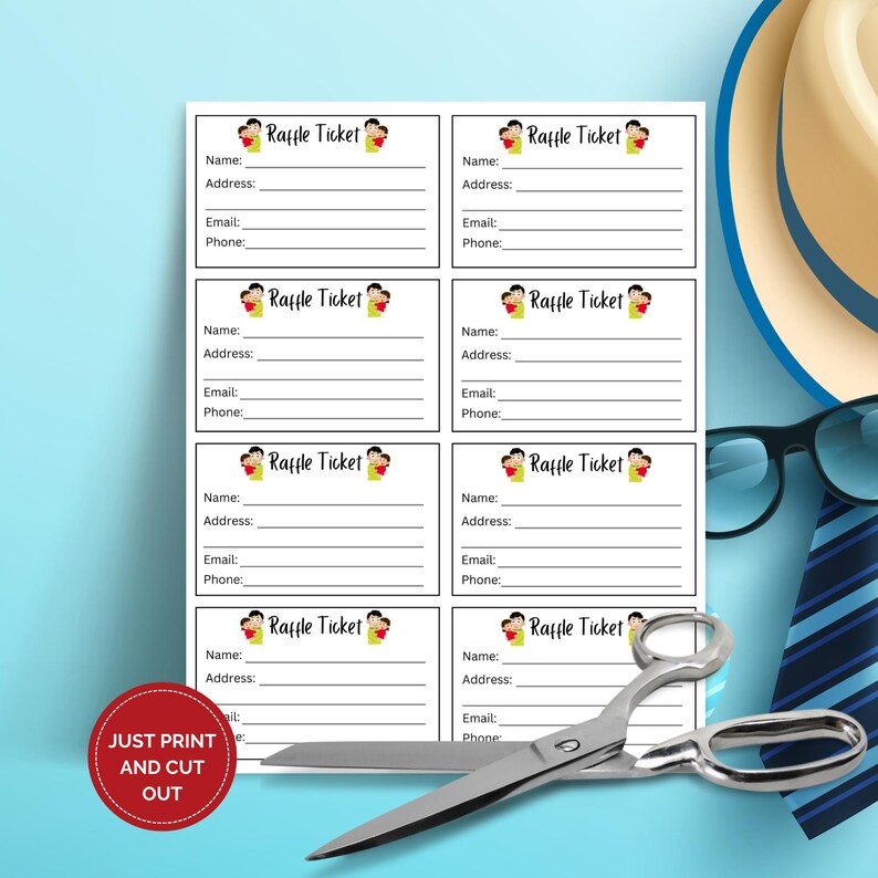 Editable Fathers Day Raffle Ticket Template, Fundraising Event, School ...