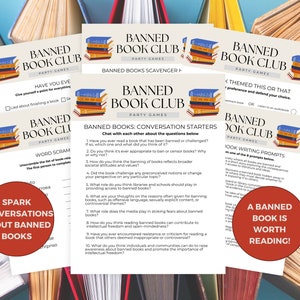 Printable Banned Books Games Bundle: Icebreakers, Puzzles, Questions ...