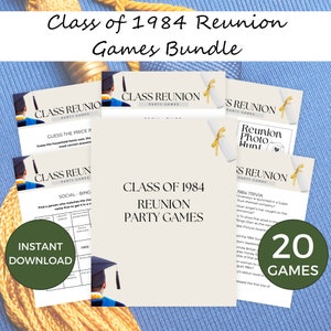 Printable Class of 1984 Class Reunion Games, High School Reunion, Class ...