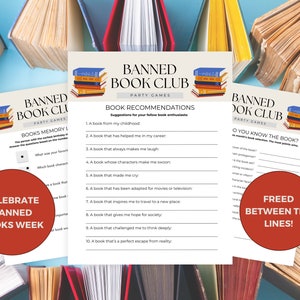 Printable Banned Books Games Bundle: Icebreakers, Puzzles, Questions ...