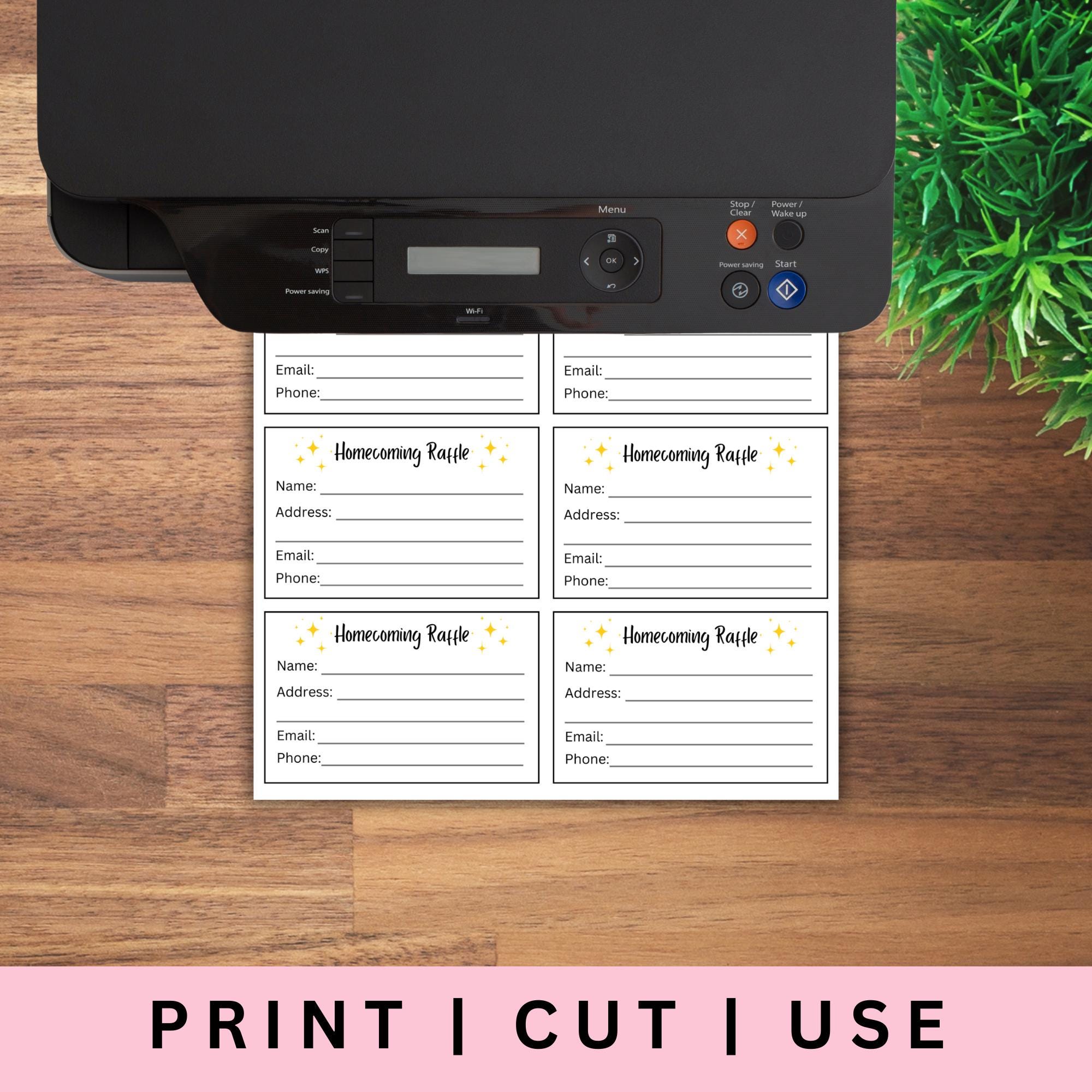 Editable Homecoming Raffle Ticket Template, Fundraising Event, School ...