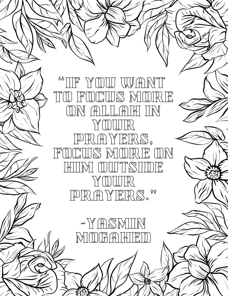 Islamic Typography Coloring Sheets Adult Coloring Pages Muslim Coloring ...