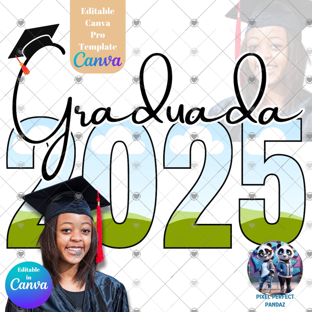 2025 Graduada/graduado Canva Templates, Includes 2 Designs - Etsy