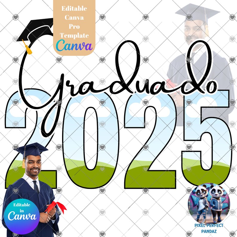 2025 Graduada/graduado Canva Templates, Includes 2 Designs - Etsy