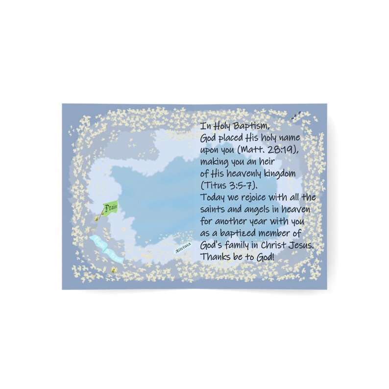 Baptismal Birthday Cards (1, 10, 30, and 50pcs) - Etsy