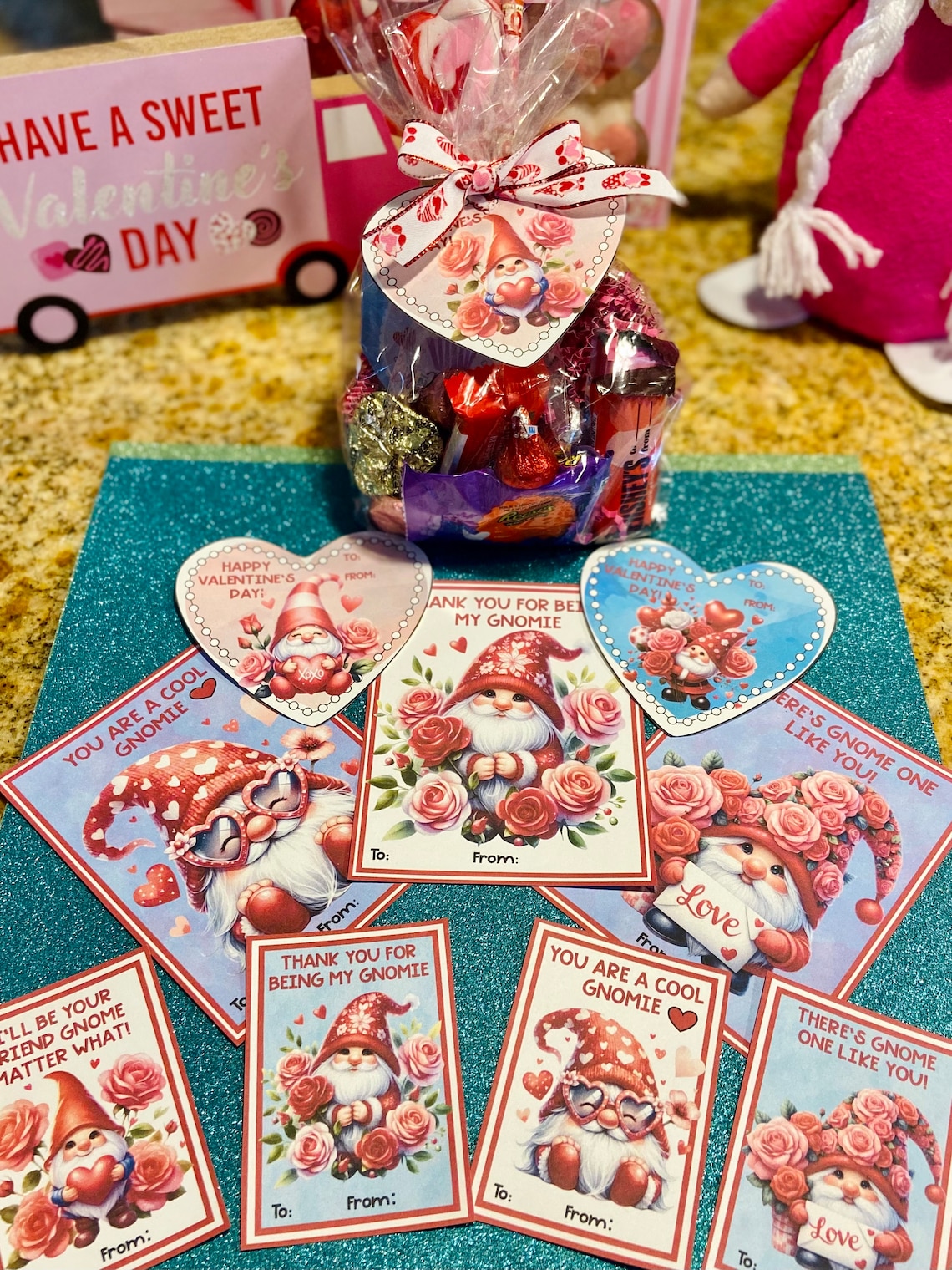 Printable Valentine's Day Gnome Cards - Etsy