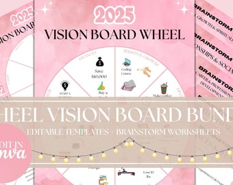 2025 Vision Board Bingo, Manifestation Goal Setting Worksheet ...