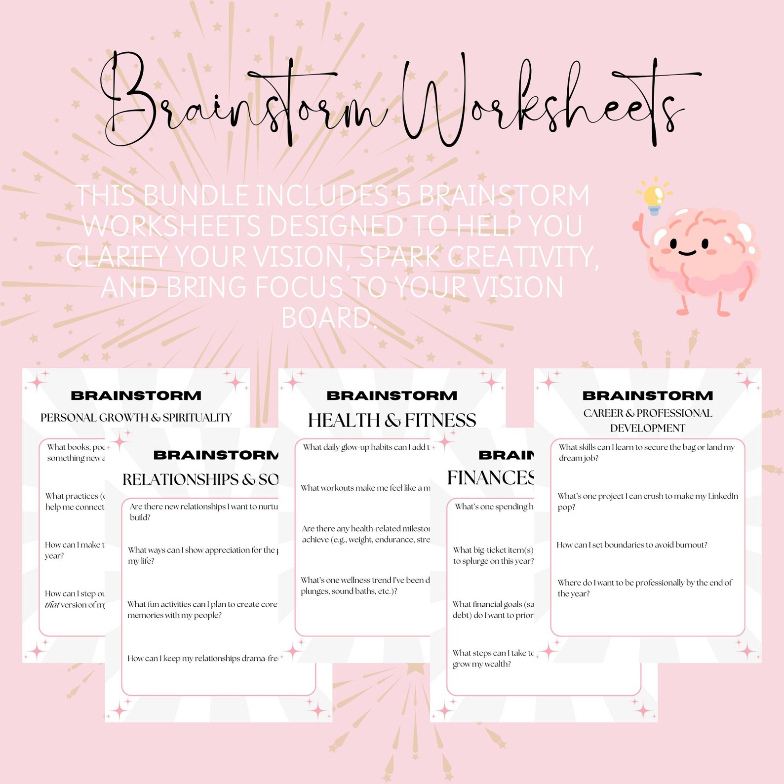 2025 Vision Board Bingo, Manifestation Goal Setting Worksheet ...