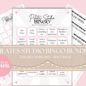 Pilates Studio Bingo, Editable Canva Template for Studio Owners ...