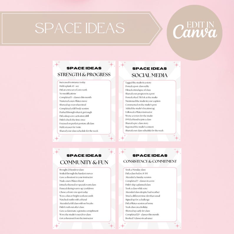 Pilates Studio Bingo Template, Client Engagement Game (editable Canva ...