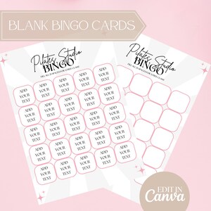 Pilates Studio Bingo, Editable Canva Template for Studio Owners ...