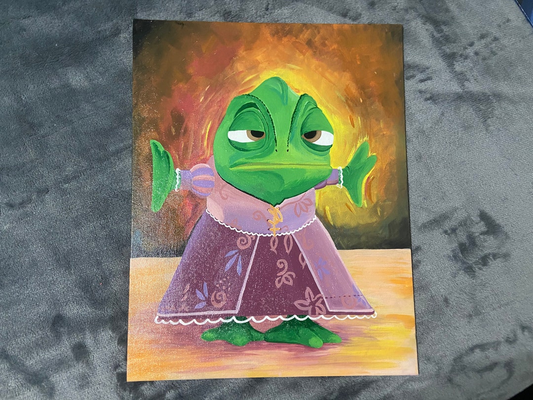 Pascal in Dress/ Disney Princess / Disney Painting/ Painting Decor ...