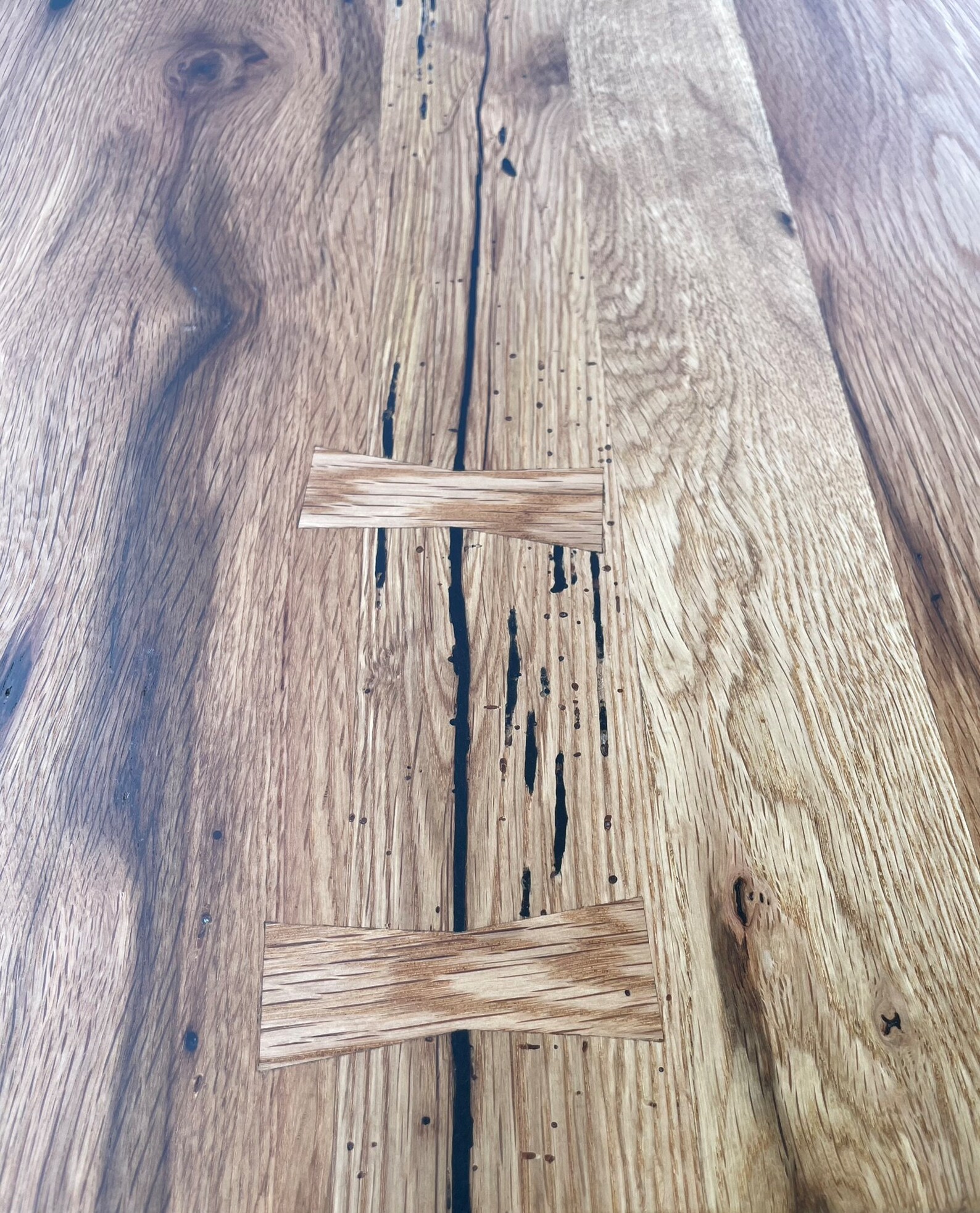 White Oak Farmhouse Dining Table, Rustic, Handcrafted Large Kitchen ...