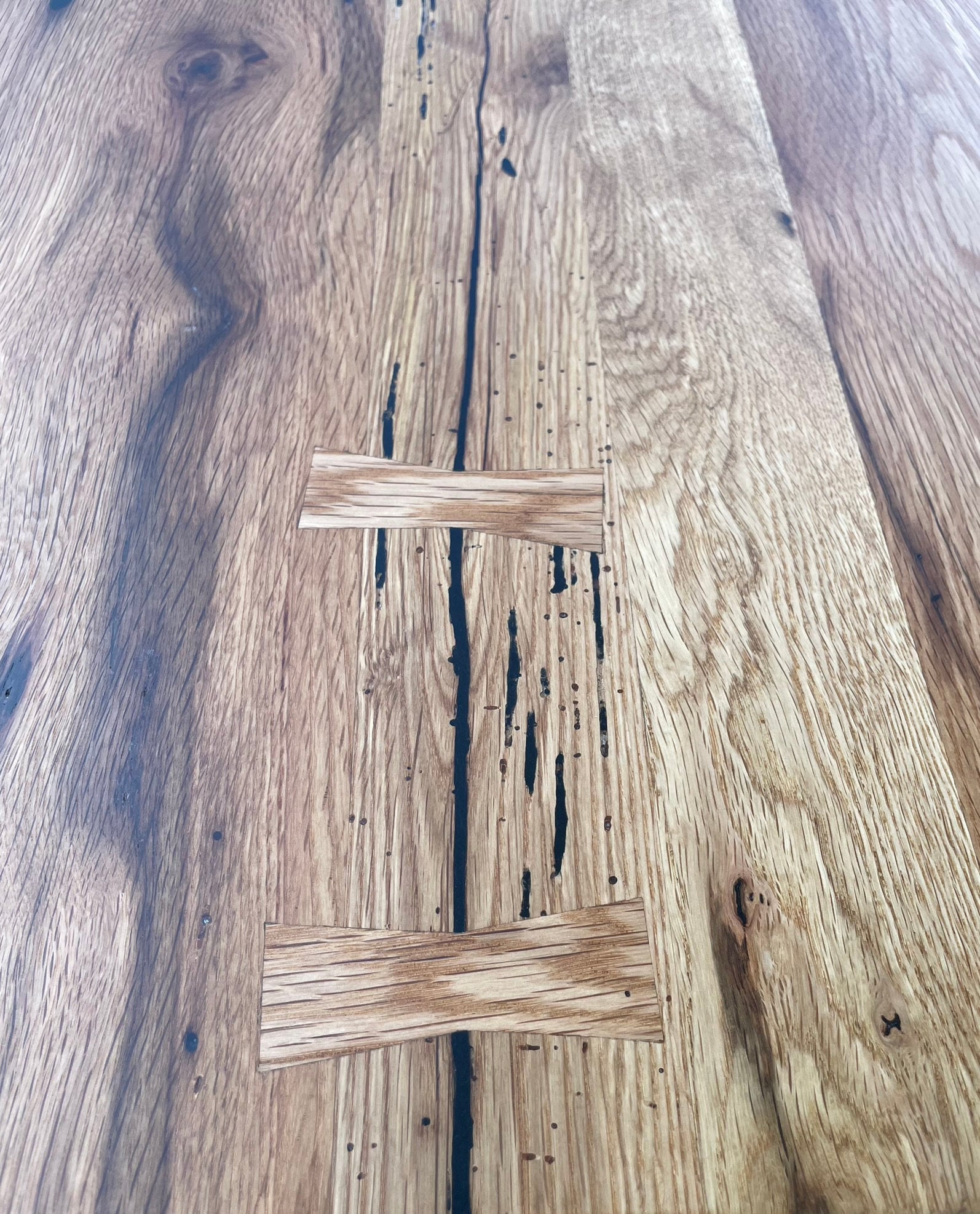 White Oak Farmhouse Dining Table, Rustic, Handcrafted Large Kitchen ...