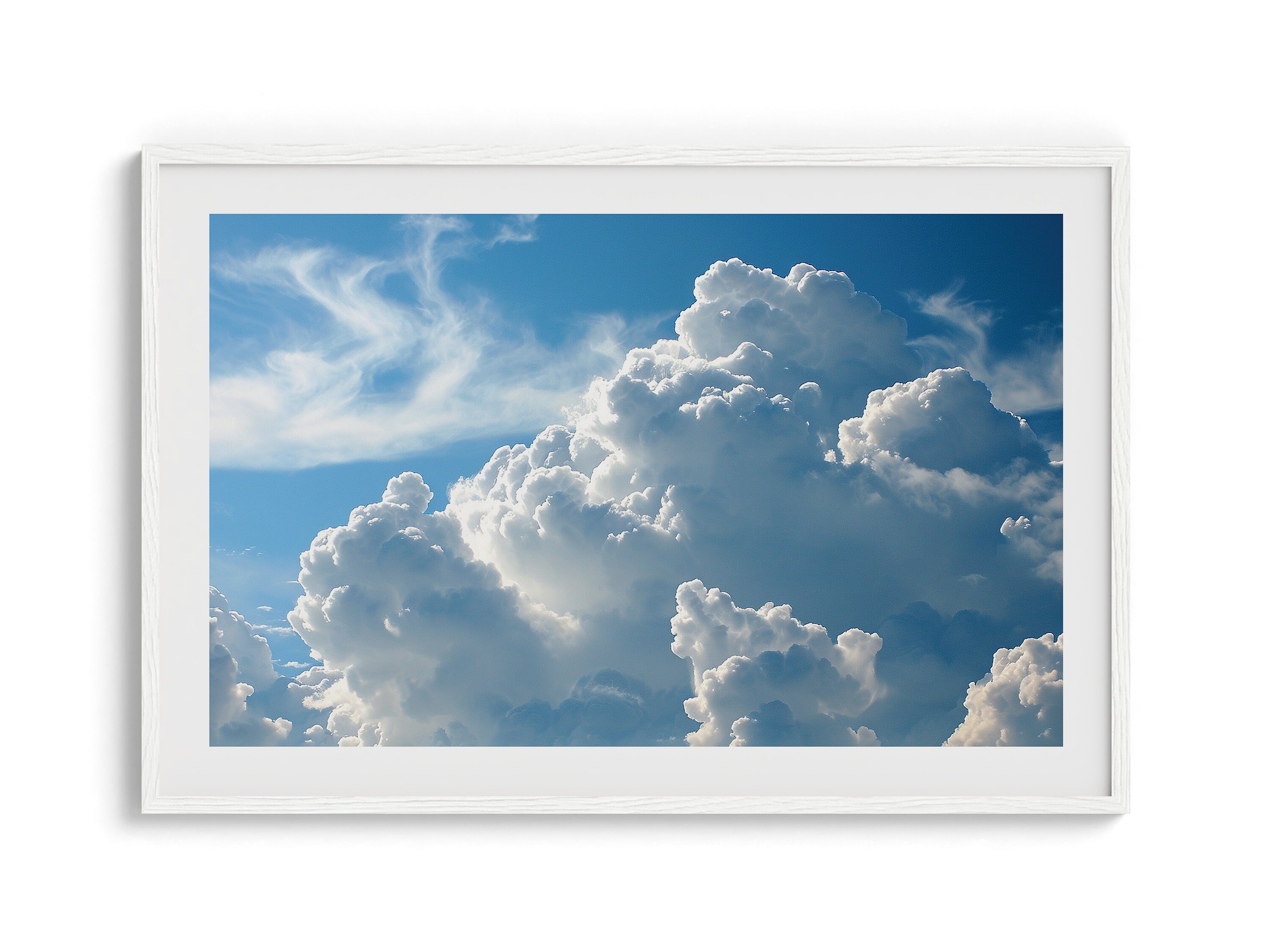 Beautiful Sky, Clouds, V3, Ready to Hang, Matte Paper, Framed Print ...