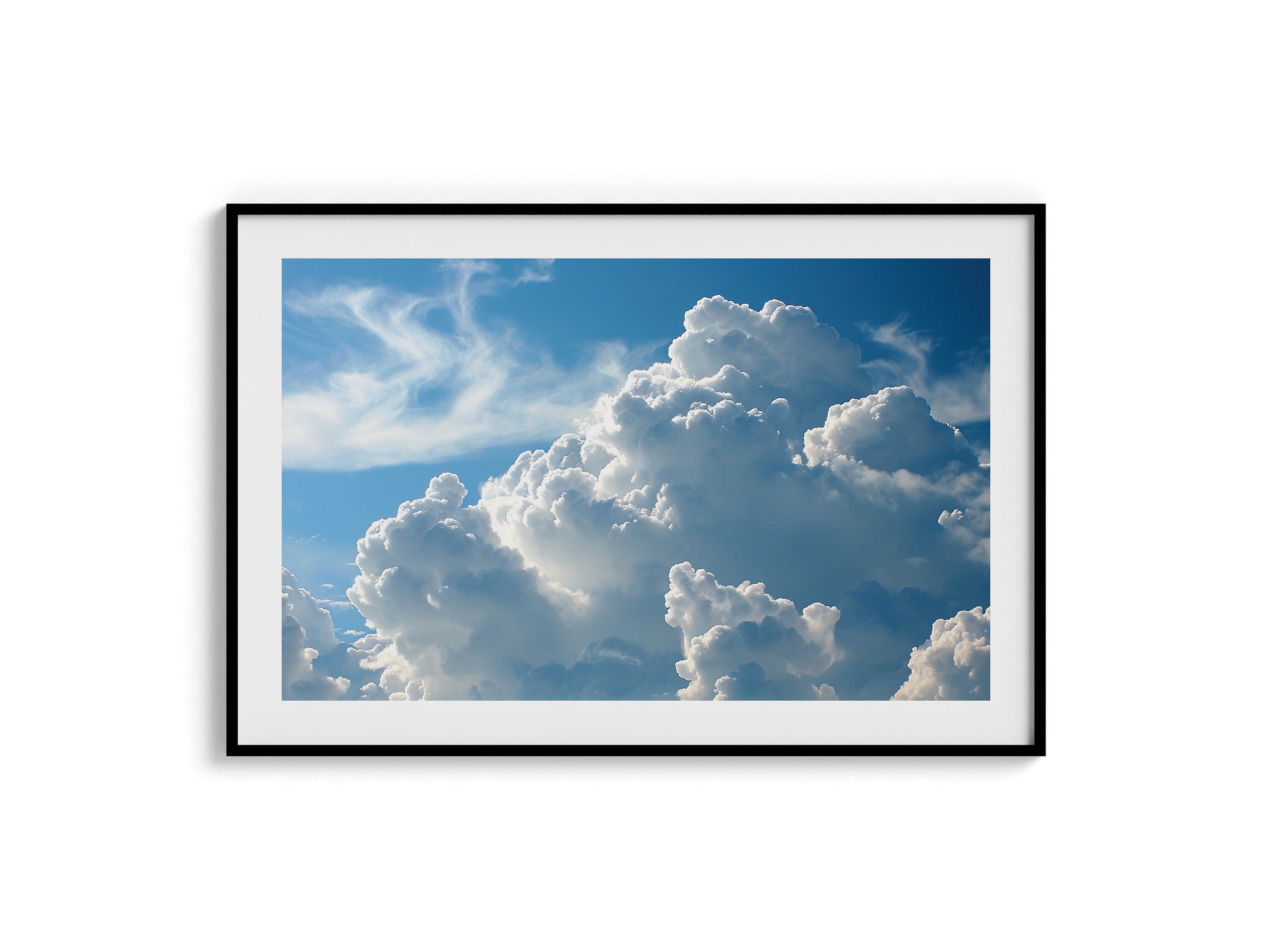 Beautiful Sky, Clouds, V3, Ready to Hang, Matte Paper, Framed Print ...