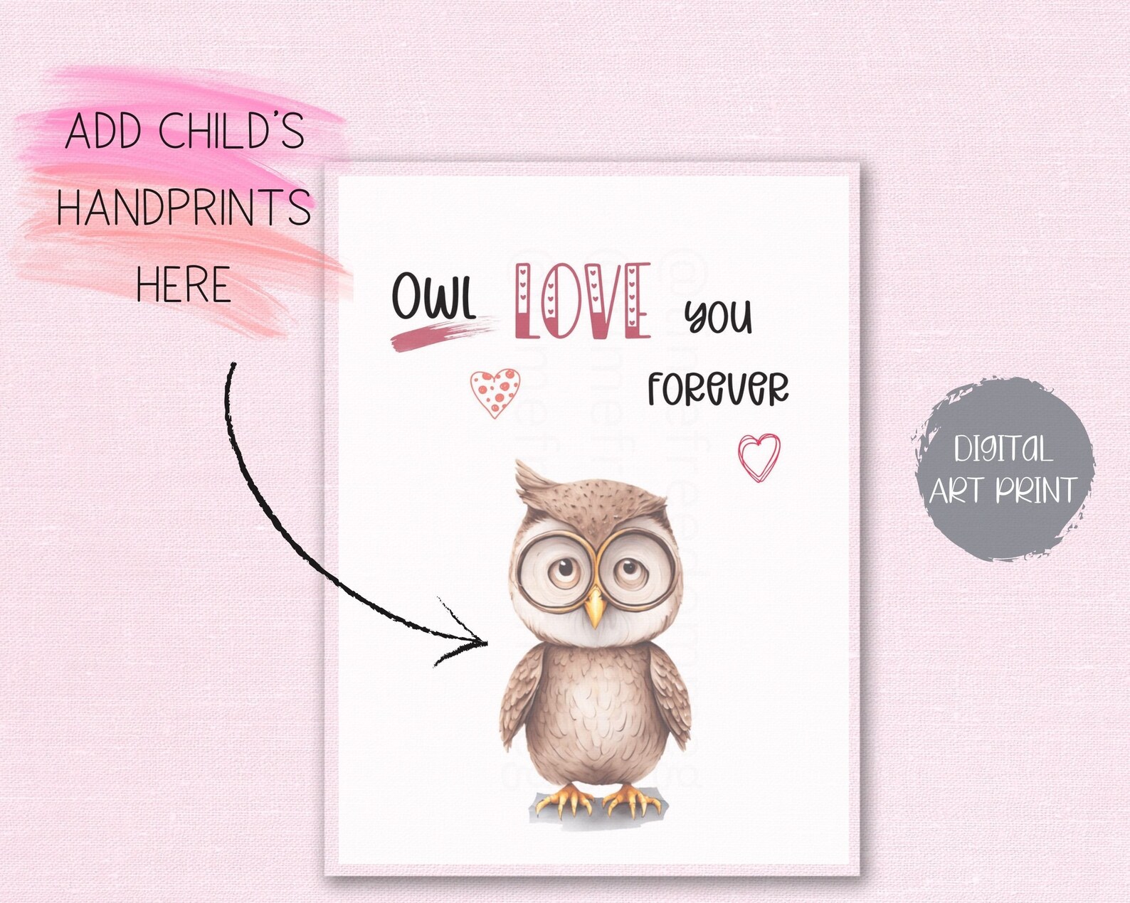 Owl Love You Handprint Craft Handprint Gift Handprint Art Valentines ...