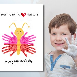 Butterfly | Valentine Handprint Template | Valentine Day Handprint Art ...