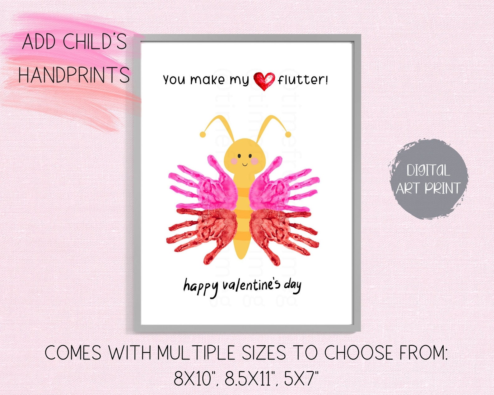 Butterfly | Valentine Handprint Template | Valentine Day Handprint Art ...