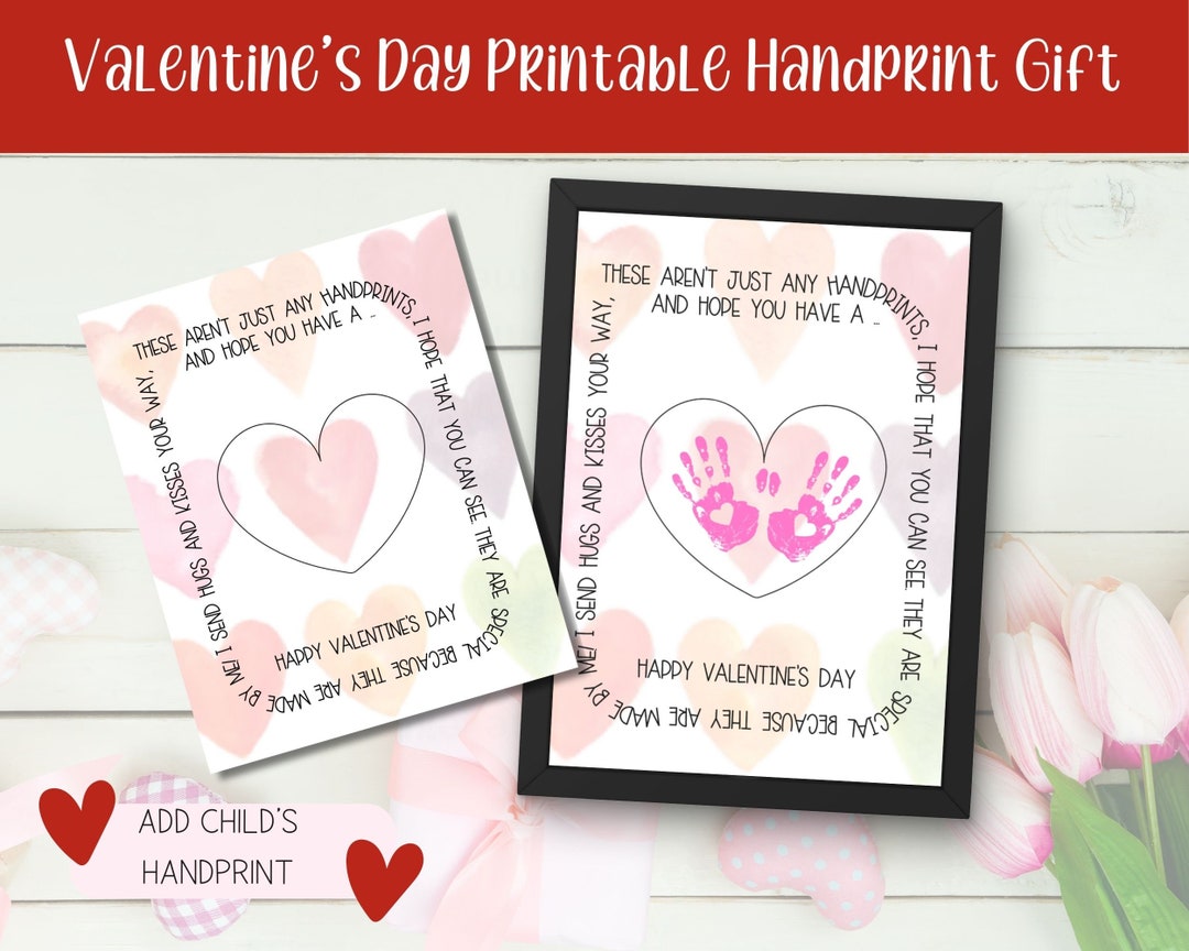 Handprint Poem Gift Valentine Handprint Template Valentine Day ...