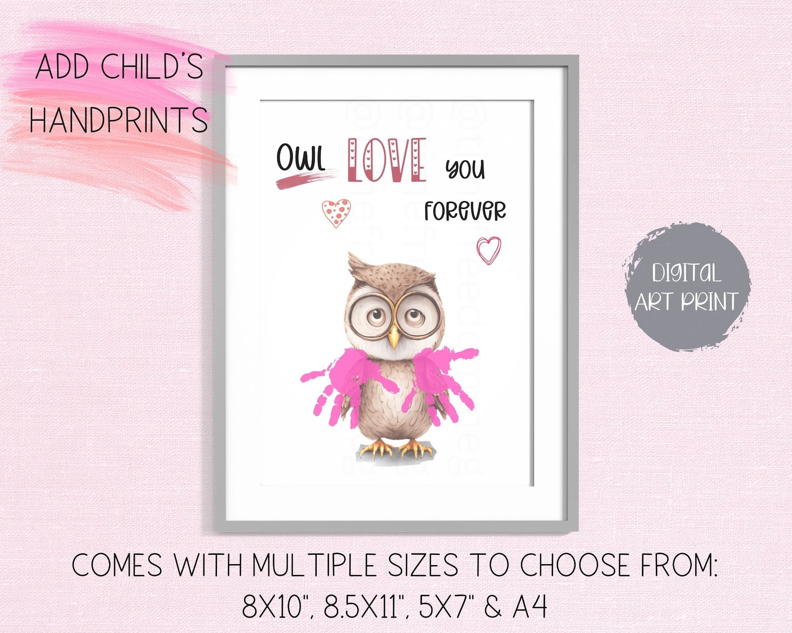 Owl Love You Handprint Craft Handprint Gift Handprint Art Valentines ...
