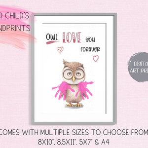 Owl Love You Handprint Craft Handprint Gift Handprint Art Valentines ...