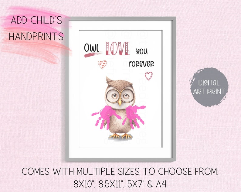 Owl Love You Handprint Craft Handprint Gift Handprint Art Valentines ...