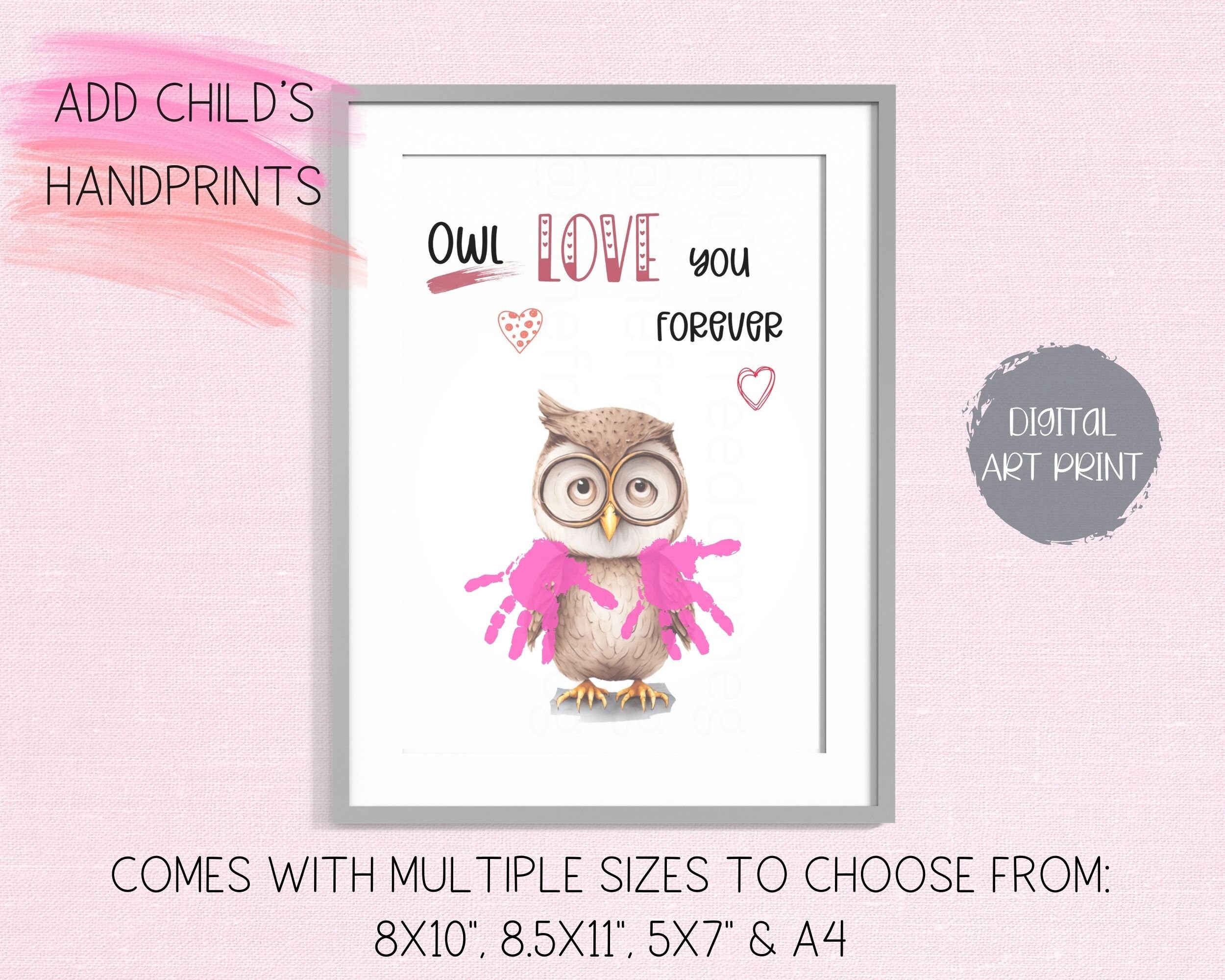 Owl Love You Handprint Craft Handprint Gift Handprint Art Valentines ...