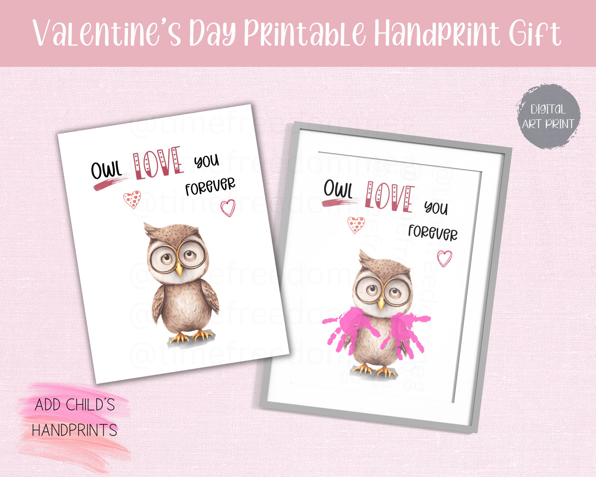 Owl Love You Handprint Craft Handprint Gift Handprint Art Valentines ...