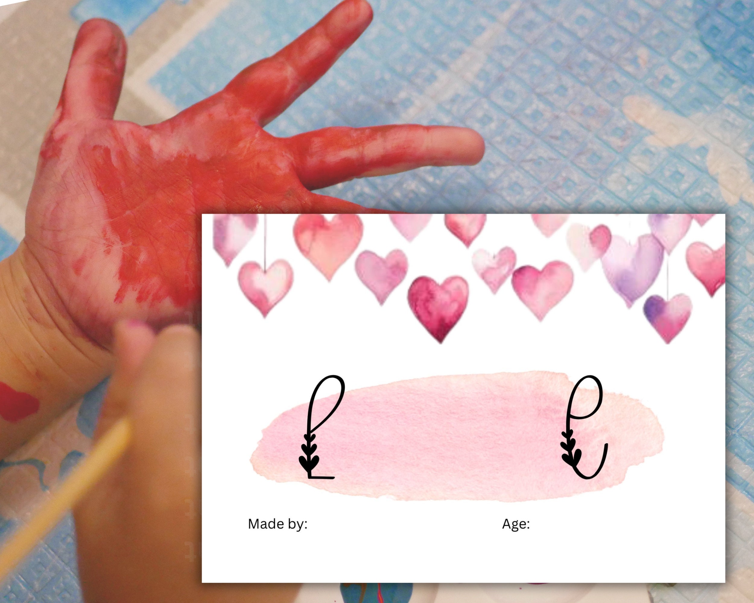 Valentine Handprint Template valentine Day Handprint Art handprint ...