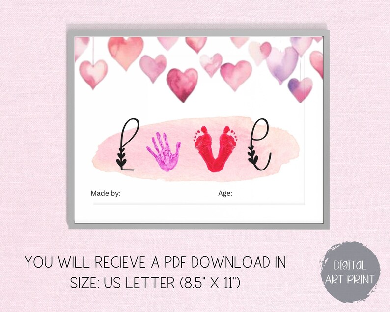 Valentine Handprint Template valentine Day Handprint Art handprint ...