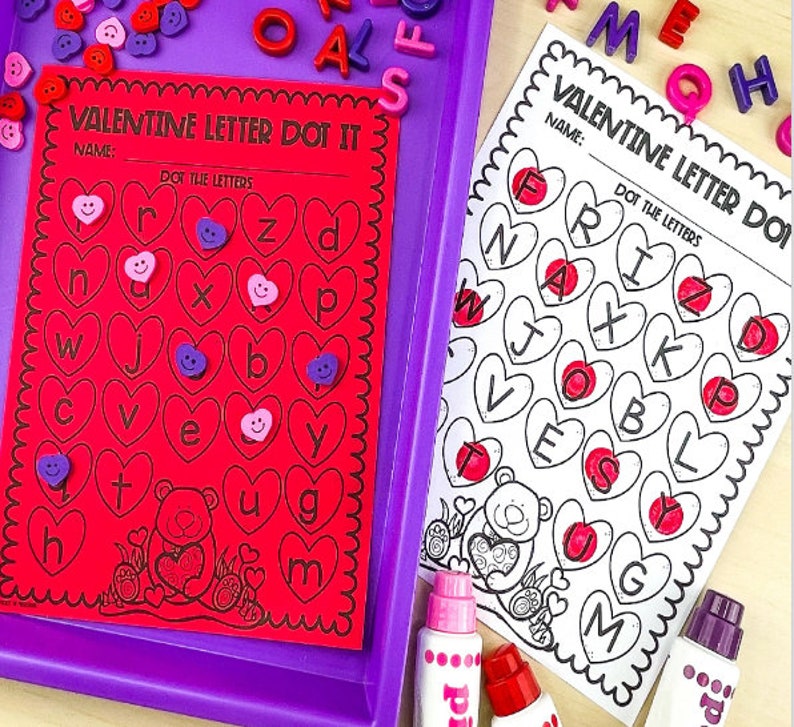Valentine's Day Math and Literacy Centers for Preschool, Pre-k ...