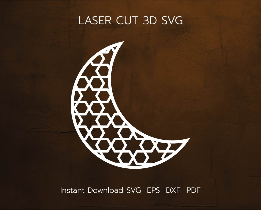 Crescent Ramadan Laser Cut, Muslim Home Decor, for Ramadan and Eid ...