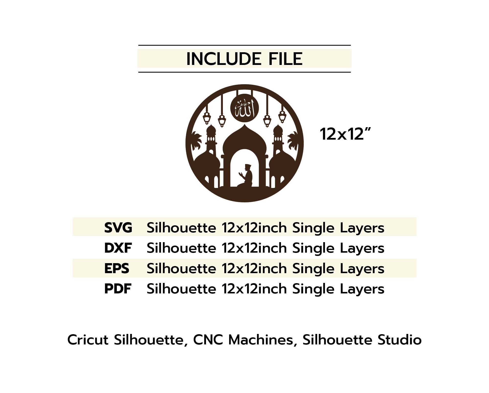 Islamic Blessing Dua Laser Cut File, Ramadan Eid Mubarak (svg, Eps, Dxf ...