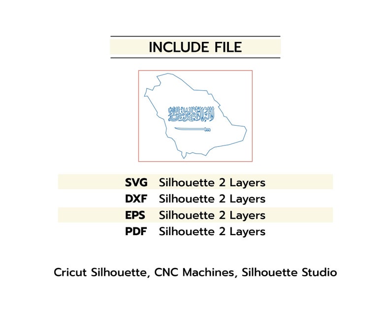 Saudi Arabia Map Sign Shahada Flag Muslim Home Decor for Wood Cut Files ...