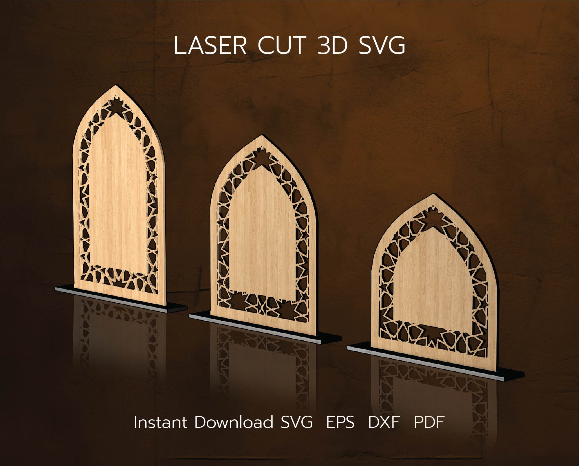 Islamic Pattern Sign Rattan Arch Svg, Personalized Text Muslim Home ...