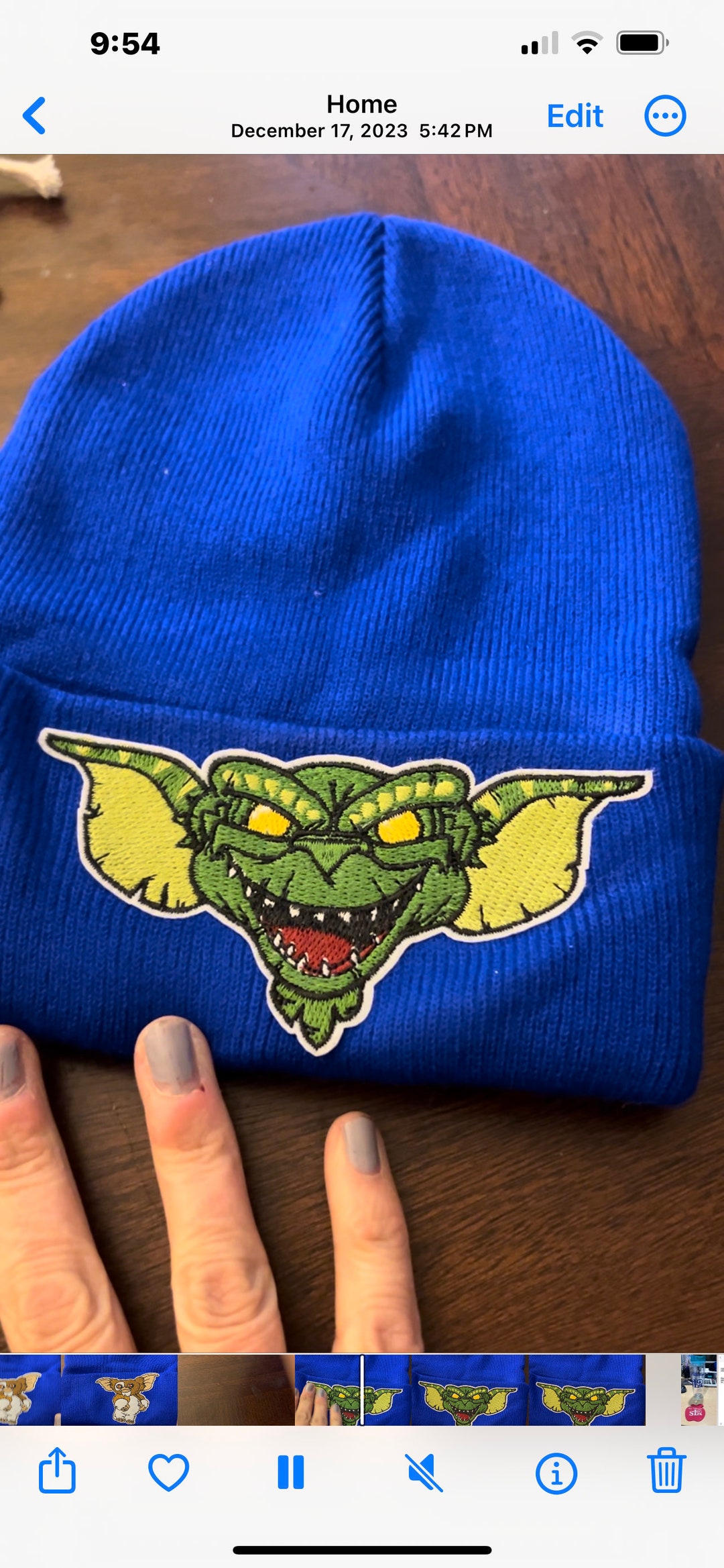 Cute Gizmo and Gremlin Spike Beannie in Royal Blue - Etsy