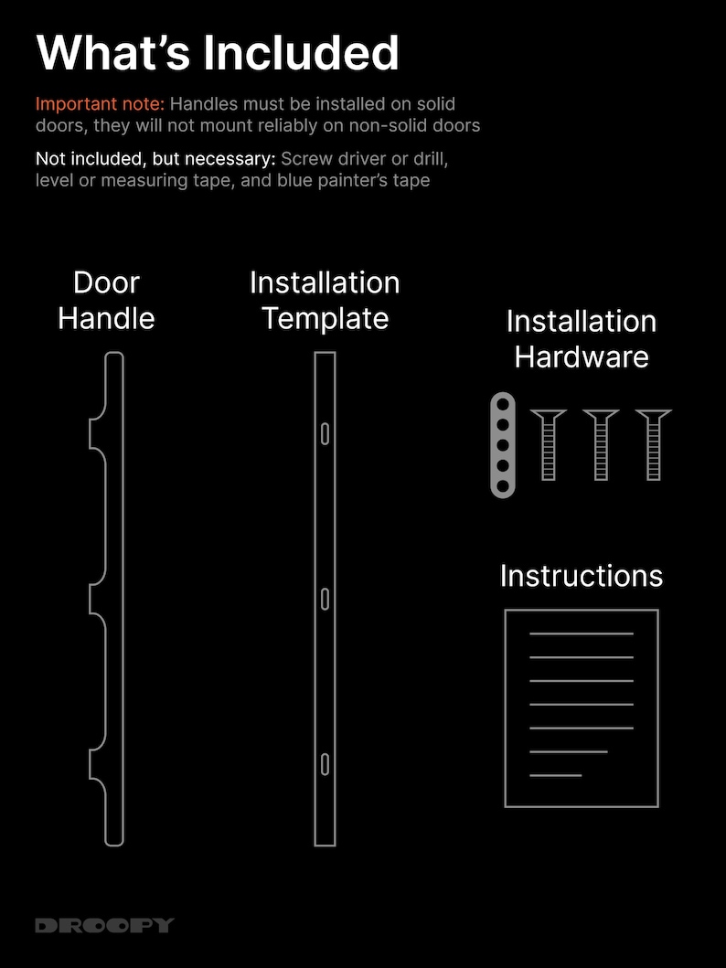 Mid Century Long Door Handle: Interior DIY, Apartment Friendly Gift ...