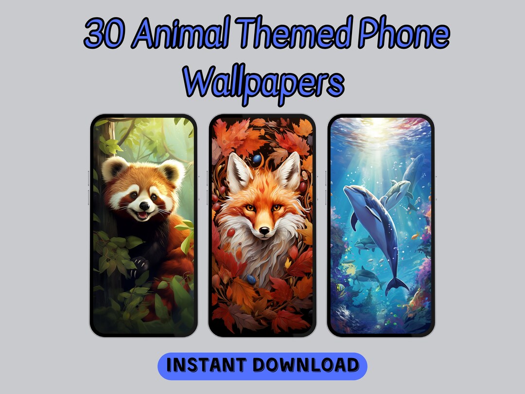 30 Animal Themed Wallpapers mobile Phones - Etsy