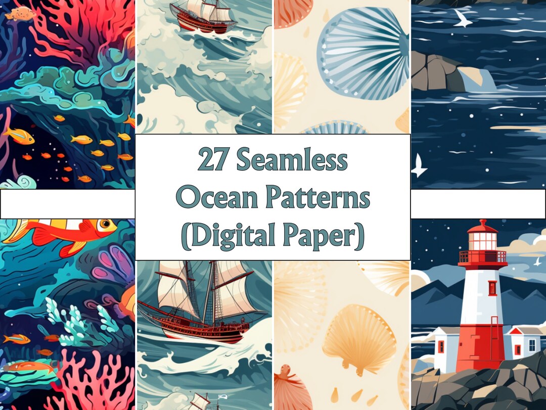 Ocean Texture Digital Papers, Personal Use Instant Download Digital ...