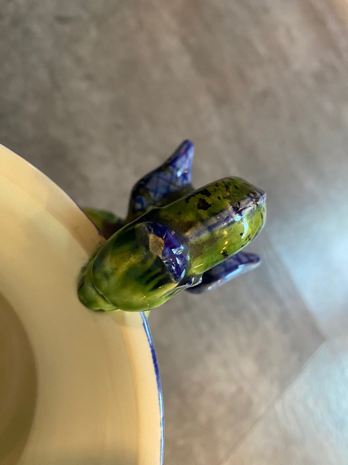 Rare Faience Gien, Renaissance Blue Vase, Vintage French Pottery Made ...