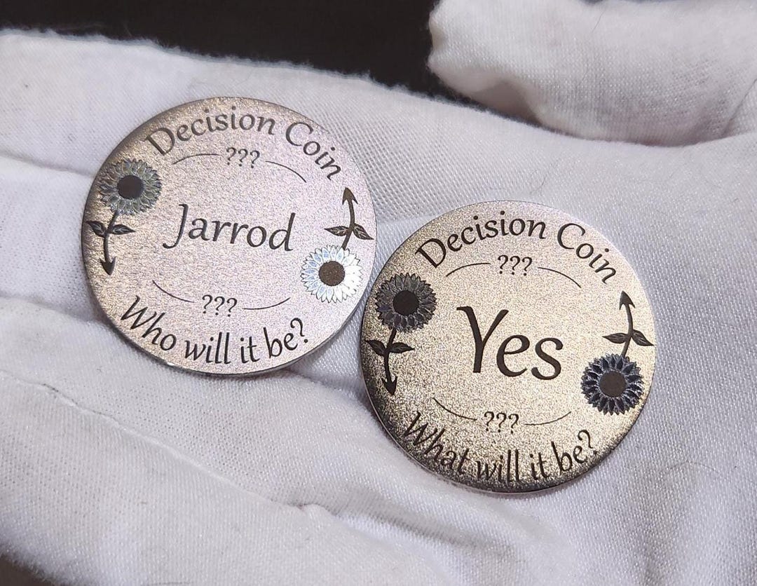 Custom Stainless Steel Decision Coin (with Optional Mini Gift Box) - Etsy