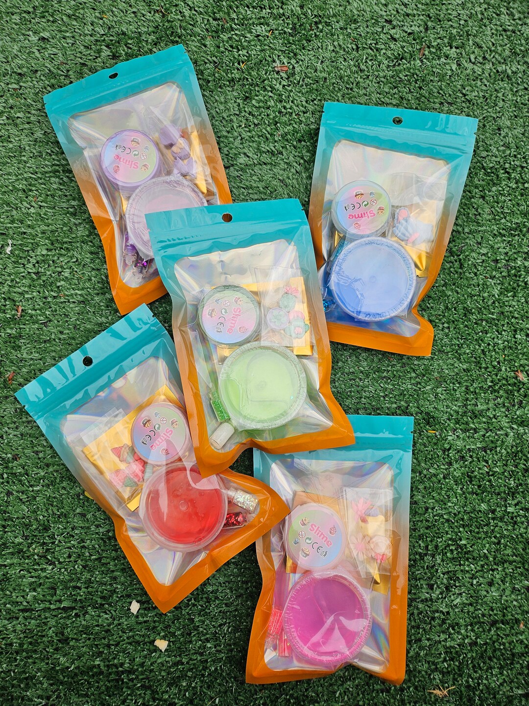 5× Blind Bags SLIME Sets / Different Slimes /glitter Jars /charms ...