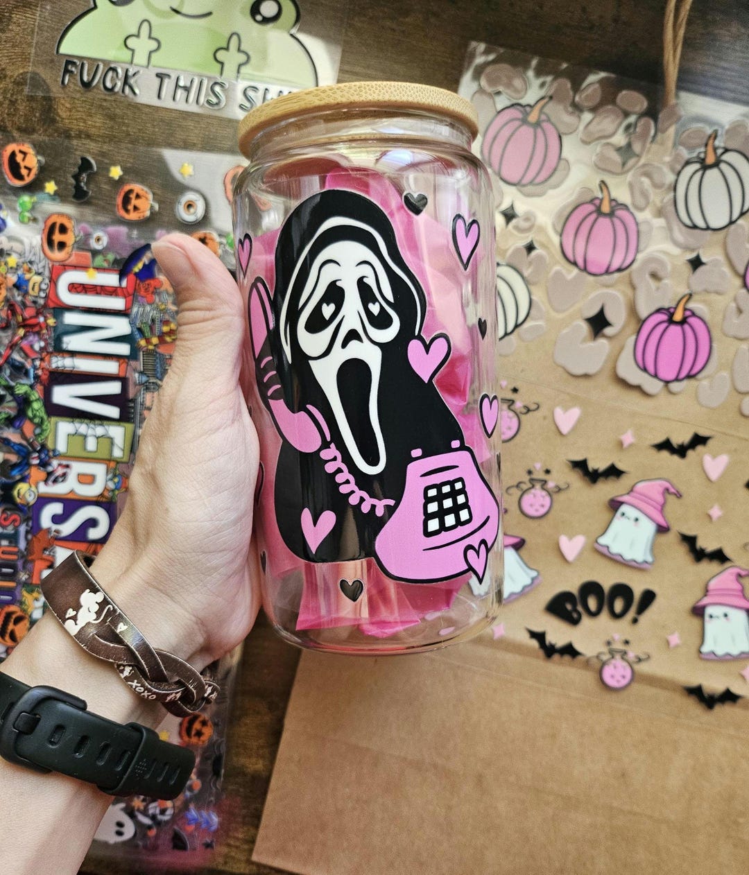 SCREAM No You Hang up Scary Movie Halloween Spooky / Hello Kitty UV DTF ...