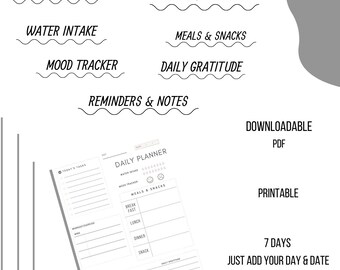 Pink Aesthetic Daily Planner, Instant Download, Daily Planner ...