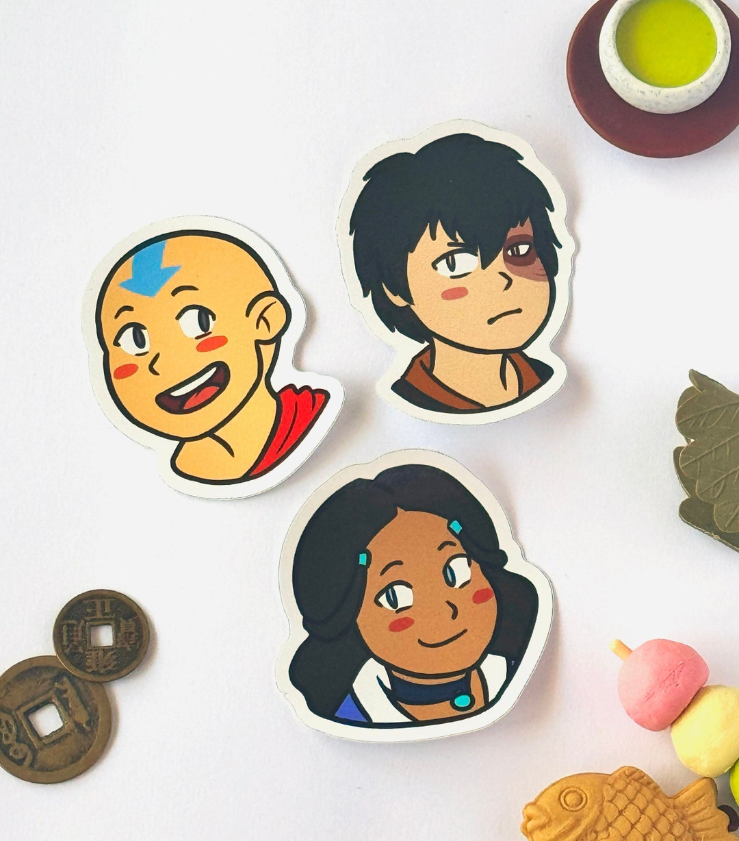 Avatar the Last Airbender Waterproof Vinyl 3 Pc Sticker Set for Scrap ...