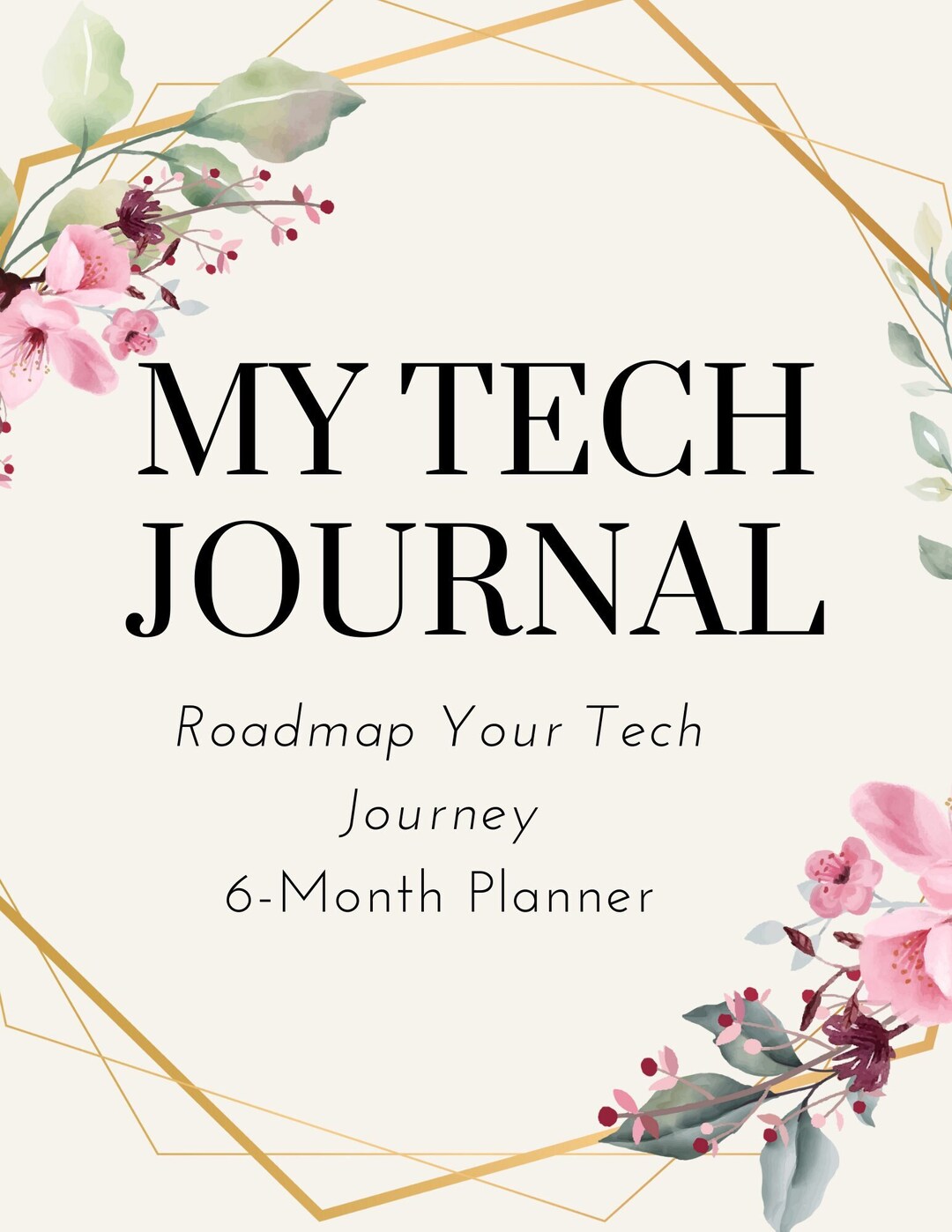 My Tech Journal: Roadmap Your Tech Journey - 6 Month Planner - Etsy