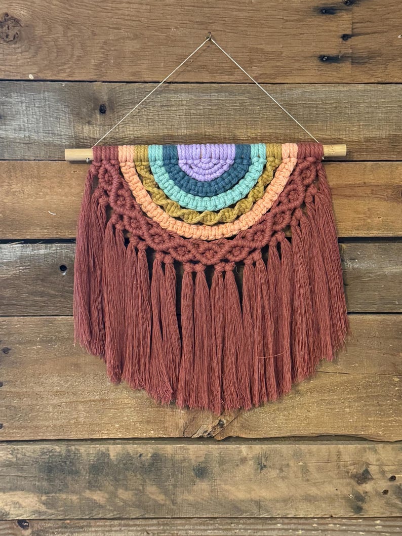 Rainbow Half Mandala Wall Hanging - Etsy