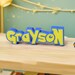 Custom Pokemon Style Name Plate | Anime Letters | Personalized Desk ...