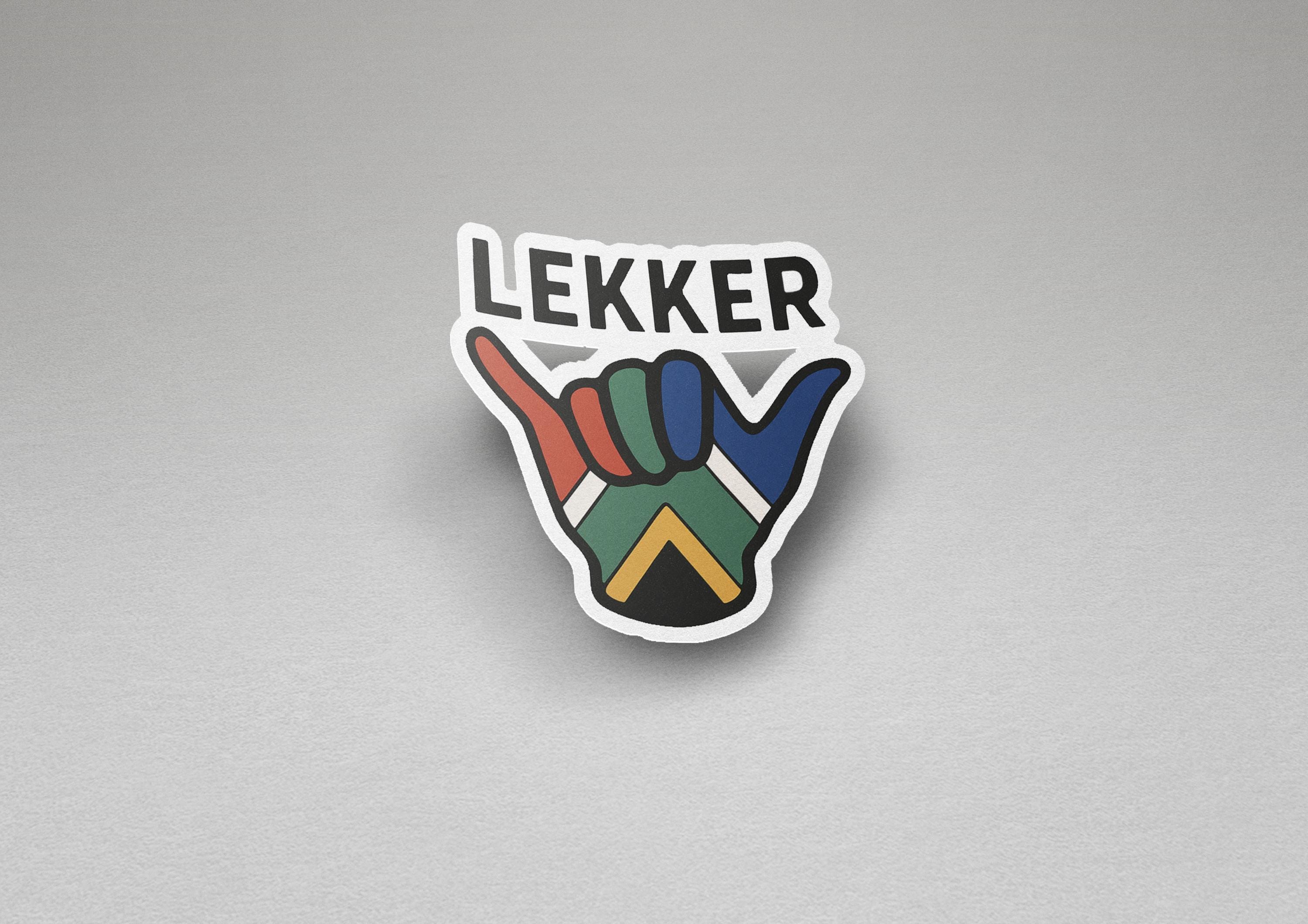 Lekker Afrikaans Sticker, South African Flag Decal, Cape Town Souvenir ...